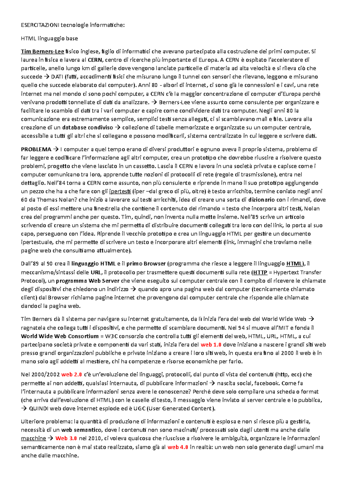 Esercitazioni tecnologie informatiche - ESERCITAZIONI tecnologie ...