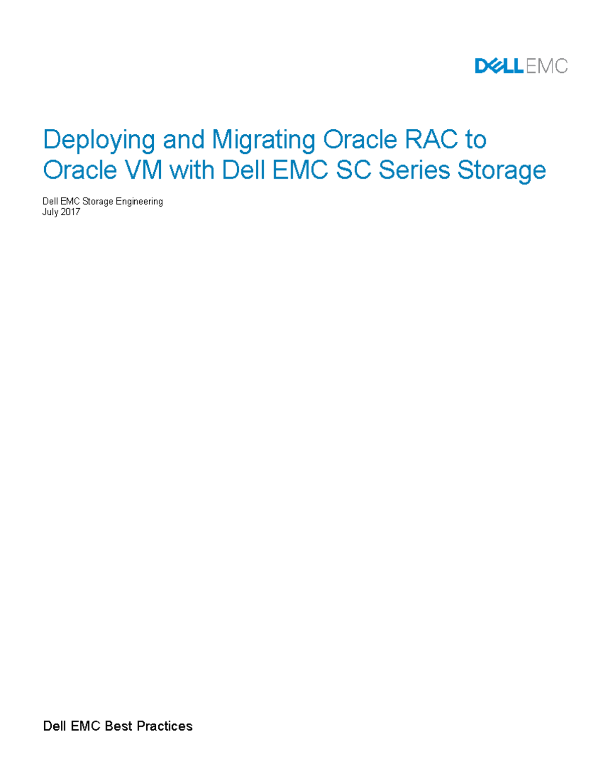 Deploying And Migrating Oracle Rac To Ovm 2022 A Ra O Dell Emc Best Practices Deploying And