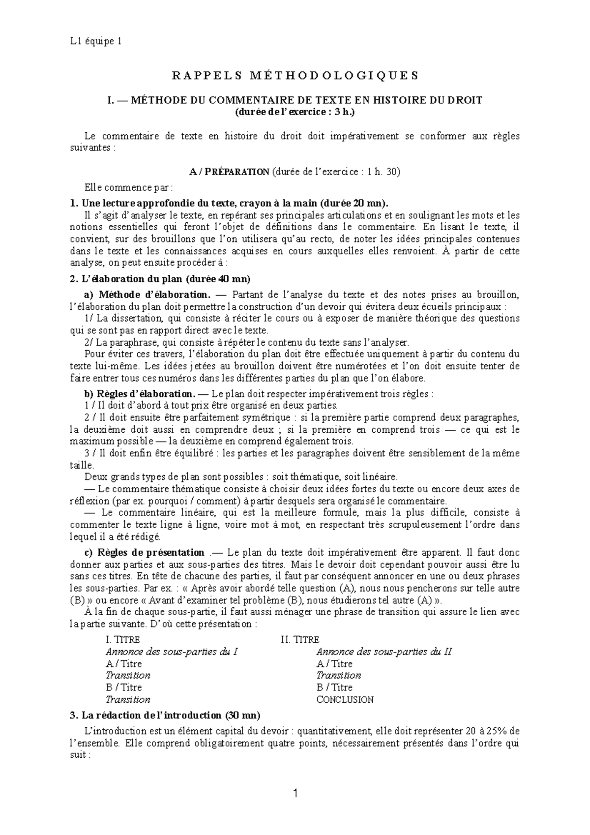 Méthodologie Commentaire De Texte Et Dissertation R A P P E L S M é