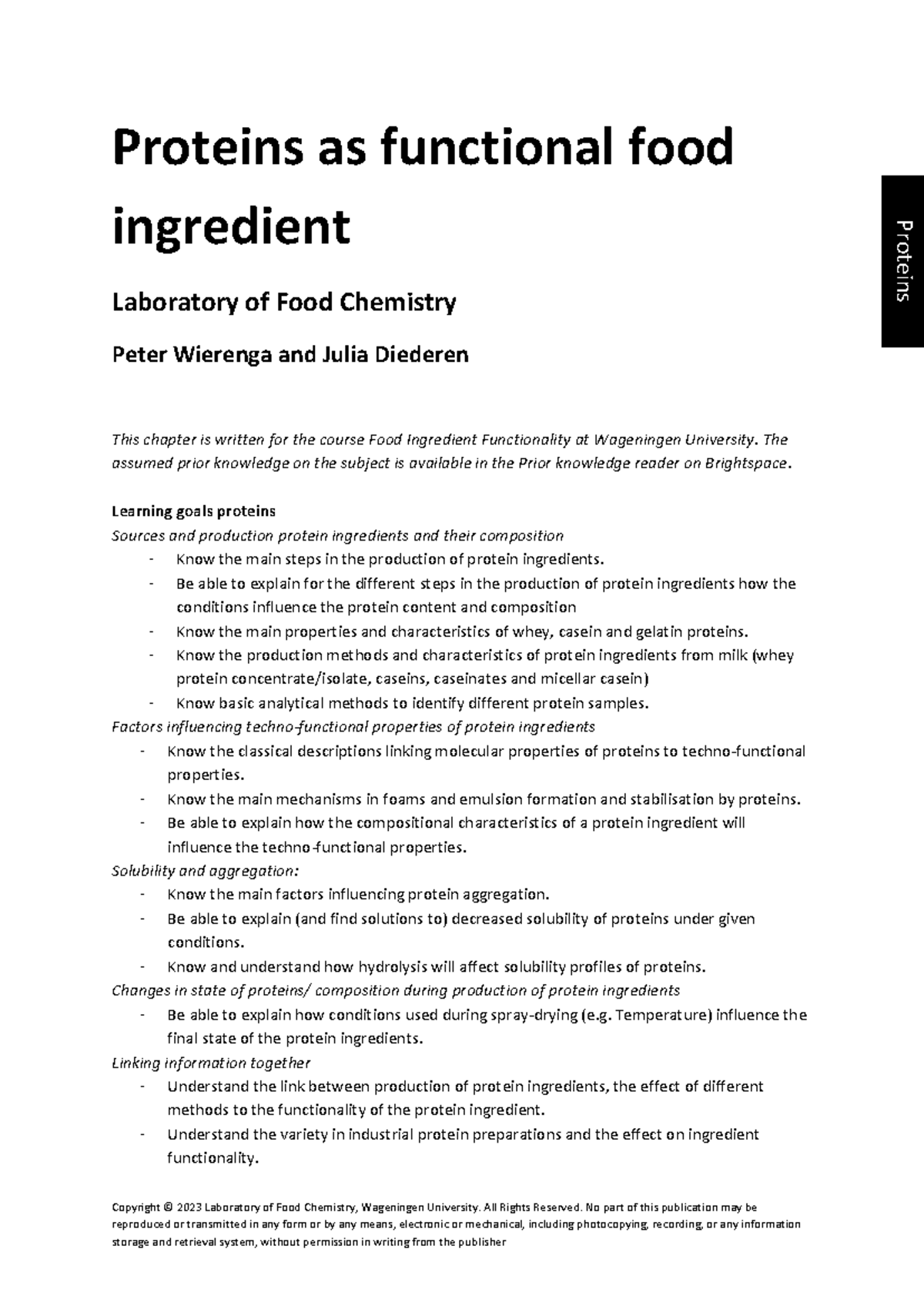 Reader Proteins 2023 - Copyright © 202 3 Laboratory of Food Chemistry ...