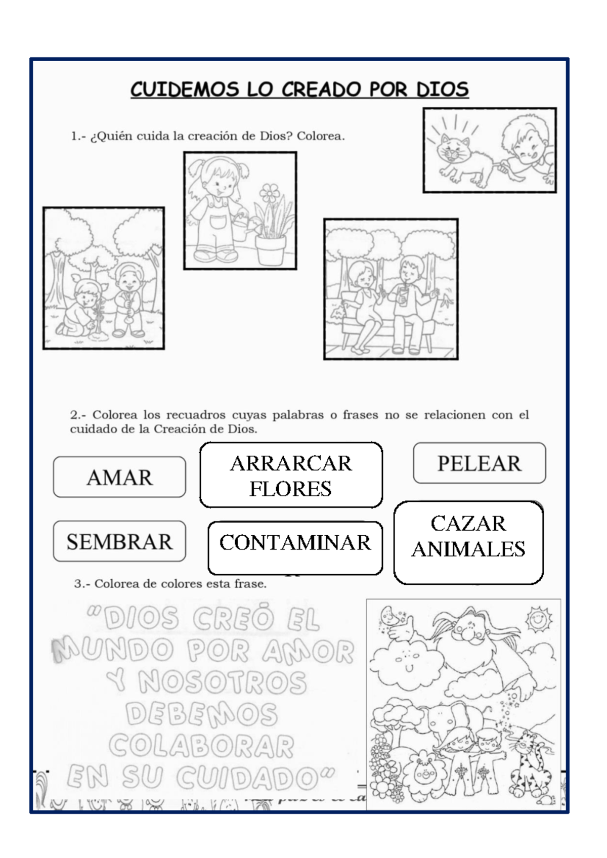 Creación de DIOS - religion - CUIDEMOS LO CREADO POR DIOS cuida la ...