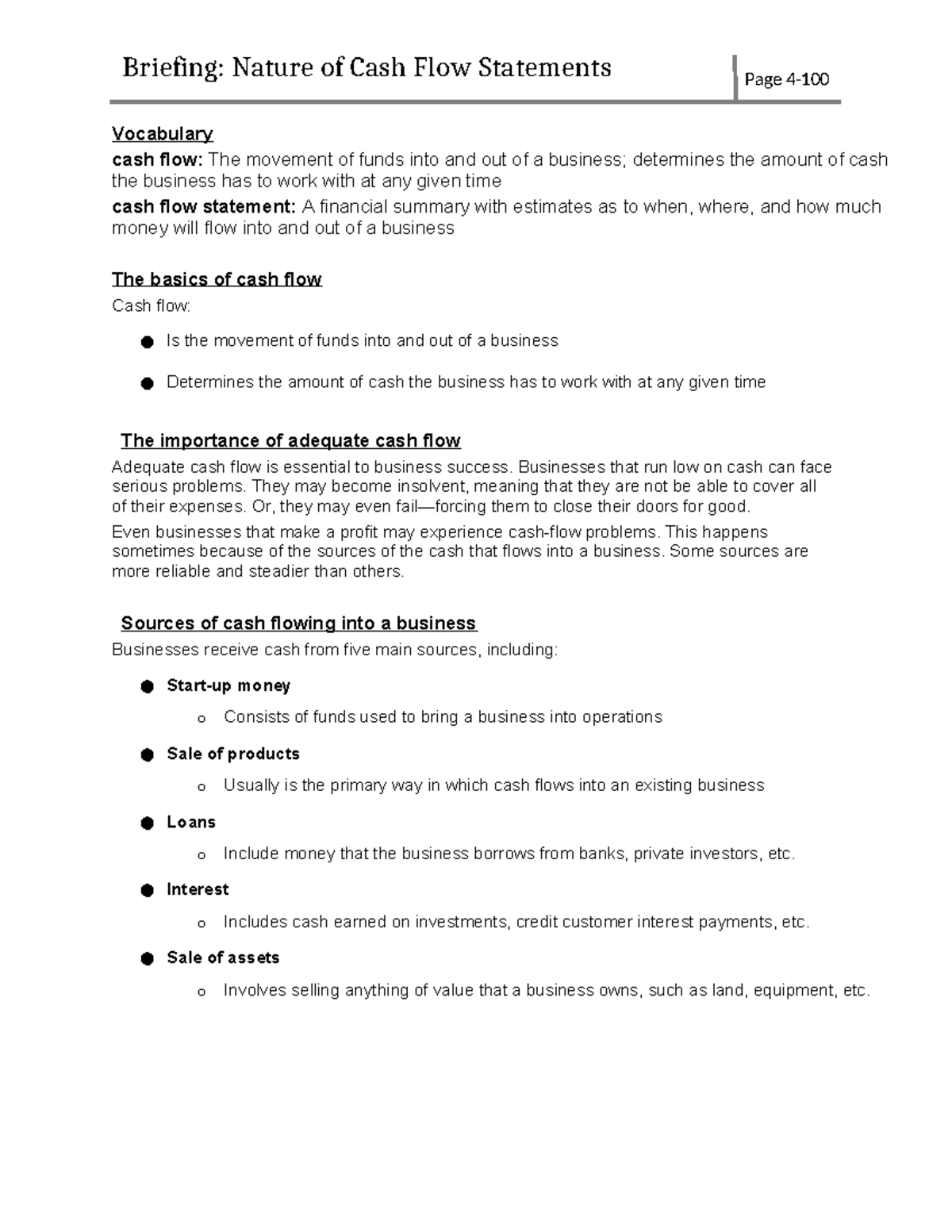 Cash Flow - Businesses that run low on cash can face serious problems ...