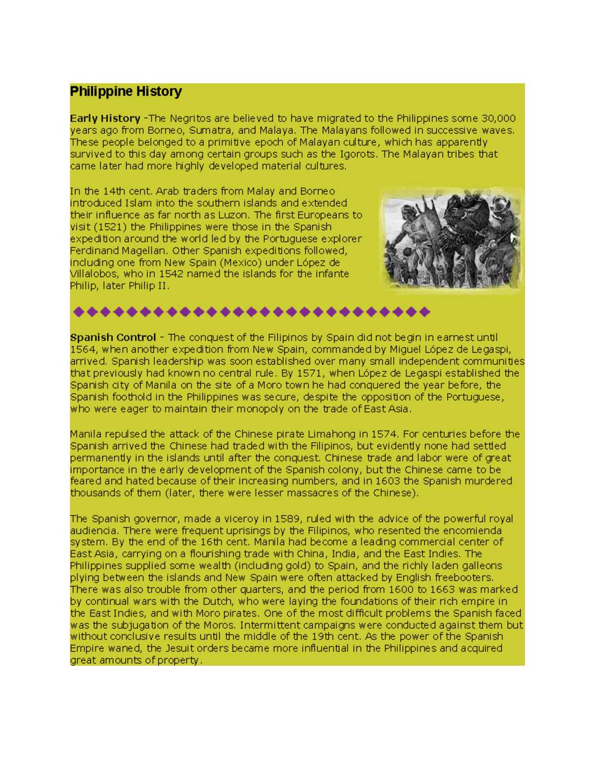 Philippine History - Rose - Philippine History Early History -The ...