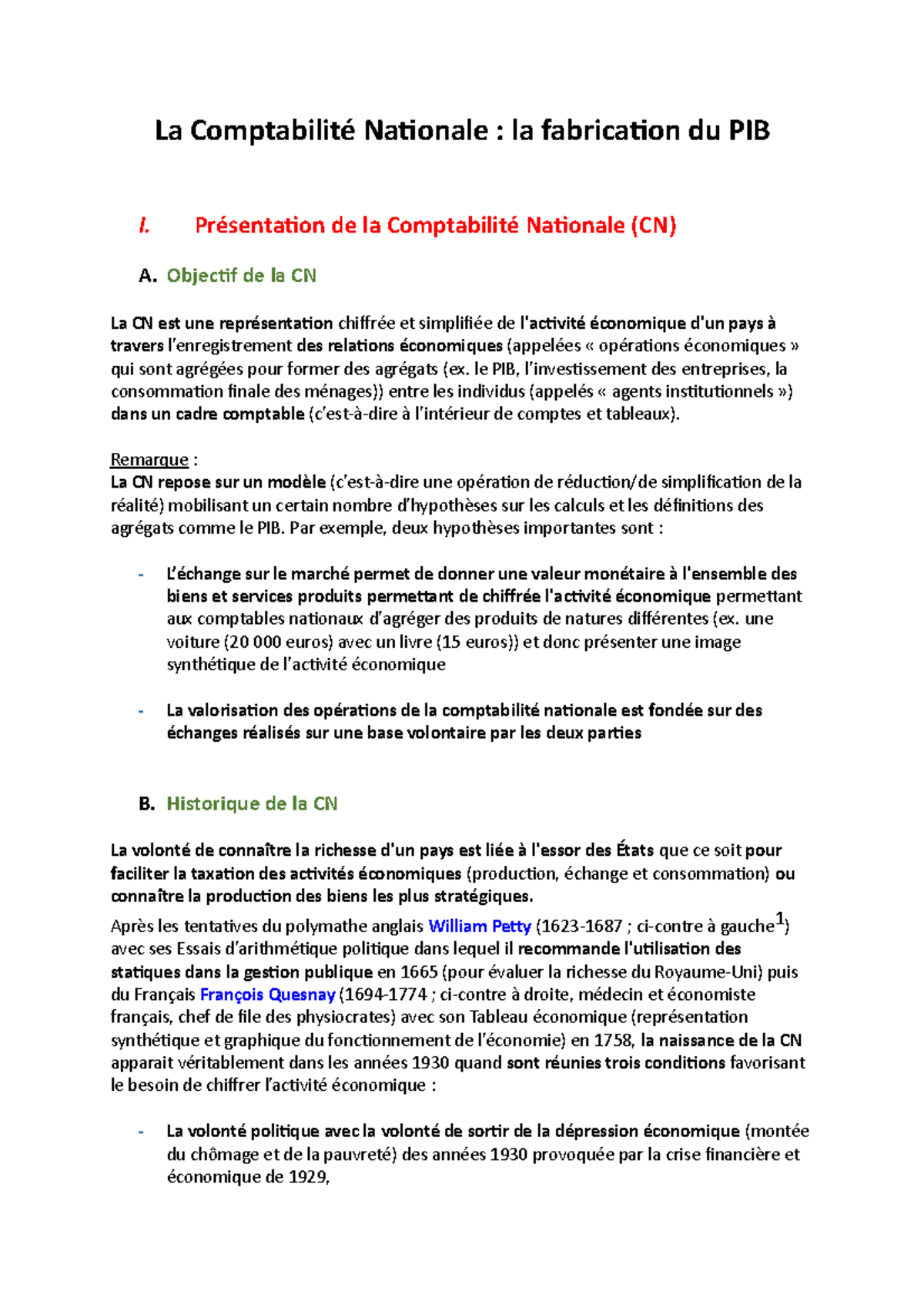 La Comptabilité Nationale - Présentation de la Comptabilité Nationale ...