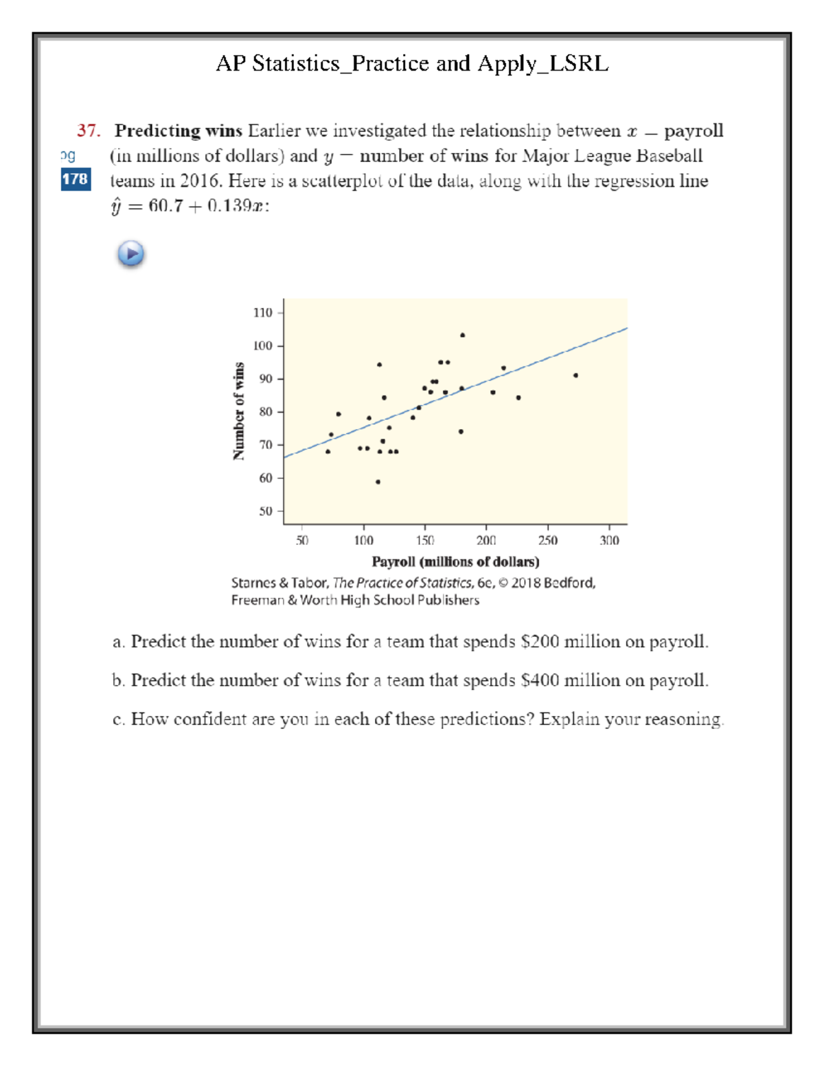 Practice and Apply LSRL 1 - QMB2100 - MDC - Studocu