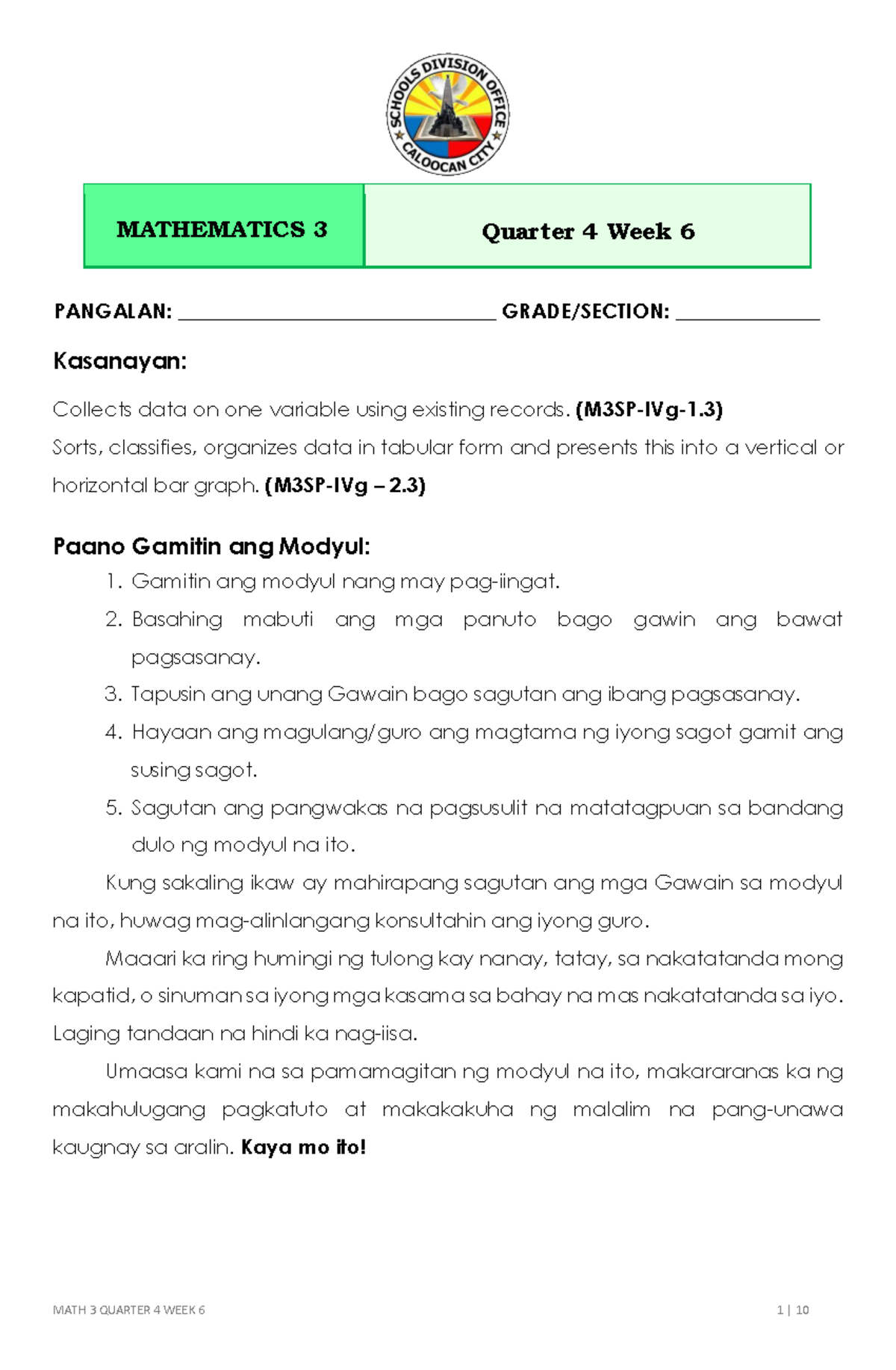 Math 3 Q4 Week 6 - data ana - Donne ai tempi dell'oscurità. Voci di ...