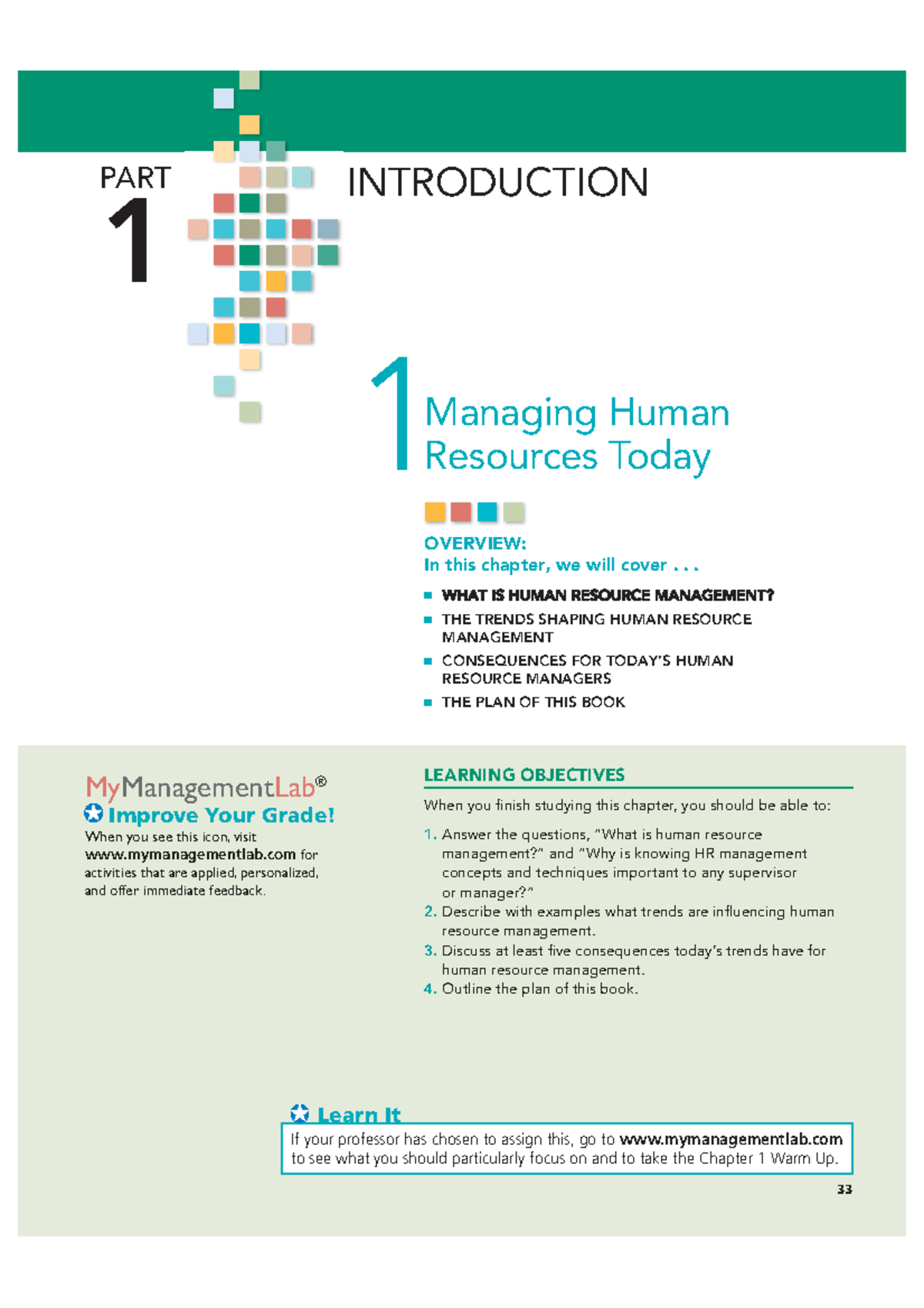 Gary Dessler - Chapter 1 - Managing Human Resource Resource Today ...