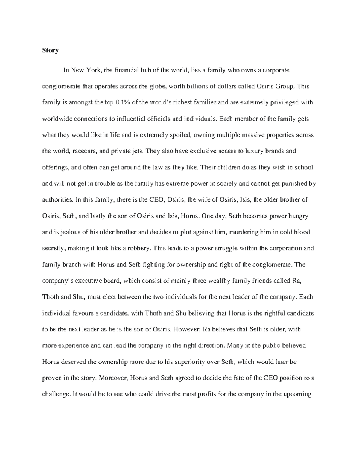 Ancient-to-Modern-Myth-Adaptation Final - Story In New York, the ...