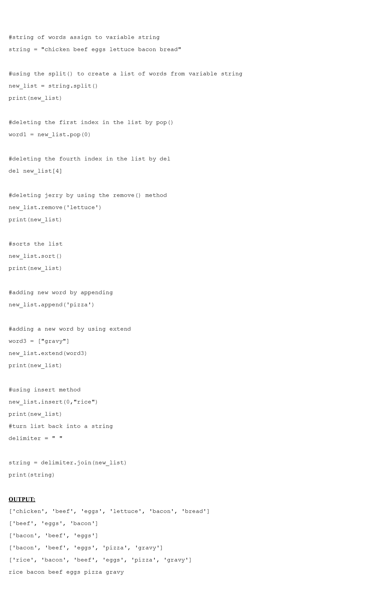 Learning Journal Unit 6 2022 String Of Words Assign To Variable String String Chicken