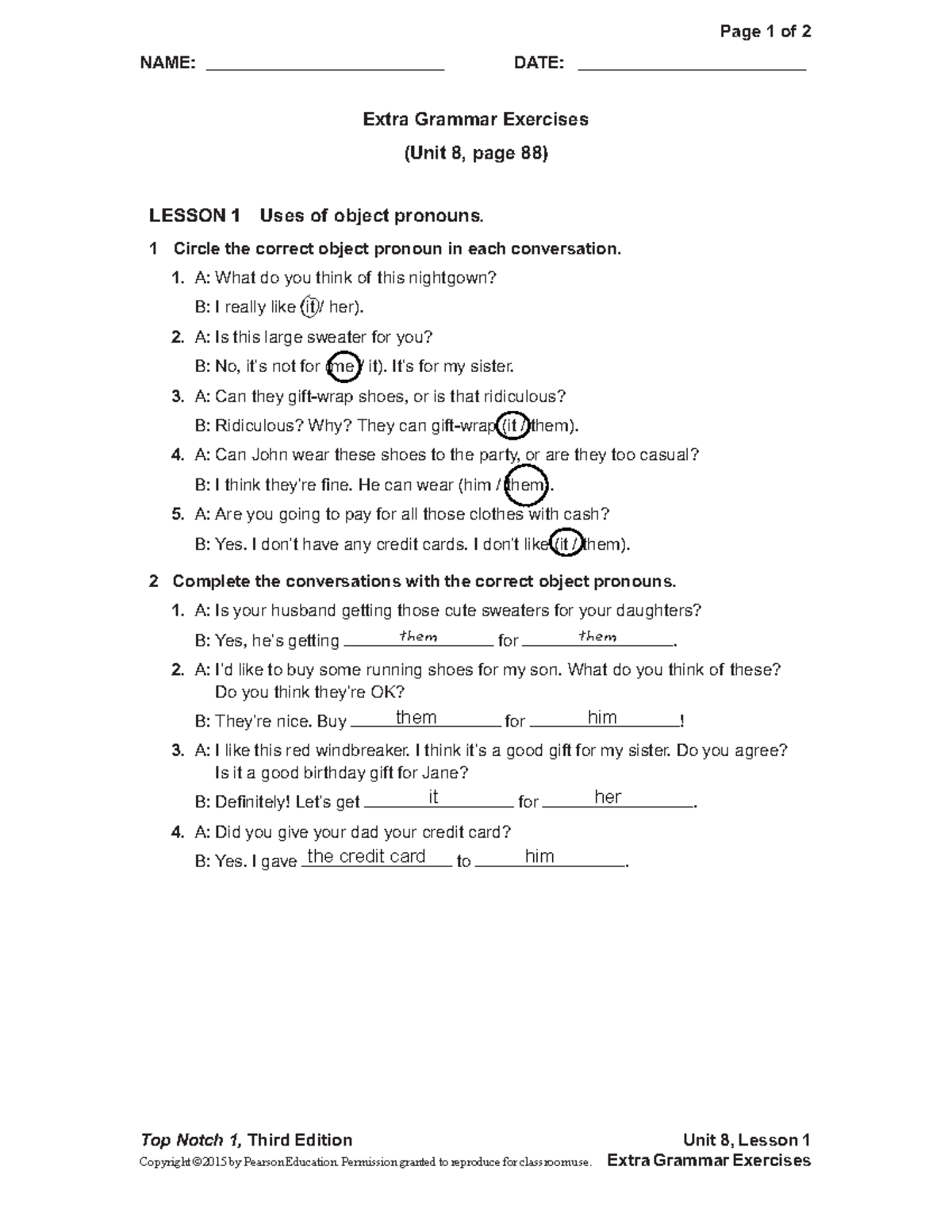 Units 8,9,10 - Ejercicios de Unit 8,9,10 de ingles II - NAME ...