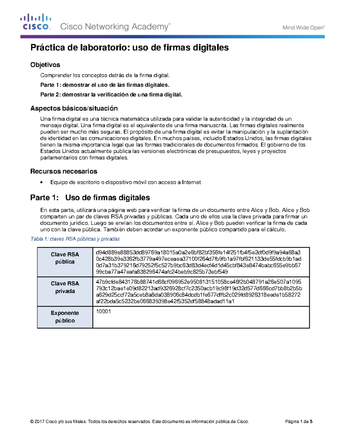 5.2.2.4 Lab - Using Digital Signatures - Objetivos Comprender los conceptos detrás de la firma ...