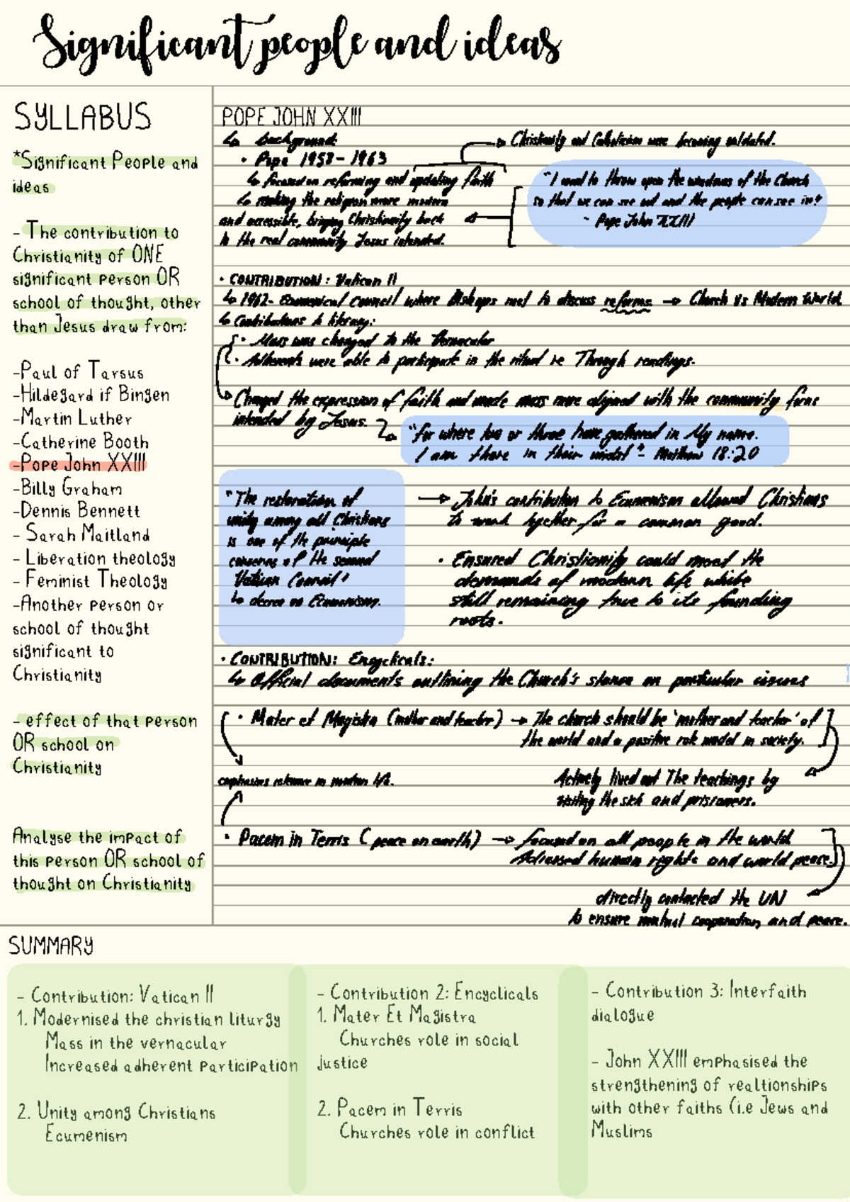 HSC SOR 1 Study notes - Lindsay Cunningham copy - *Significant People ...