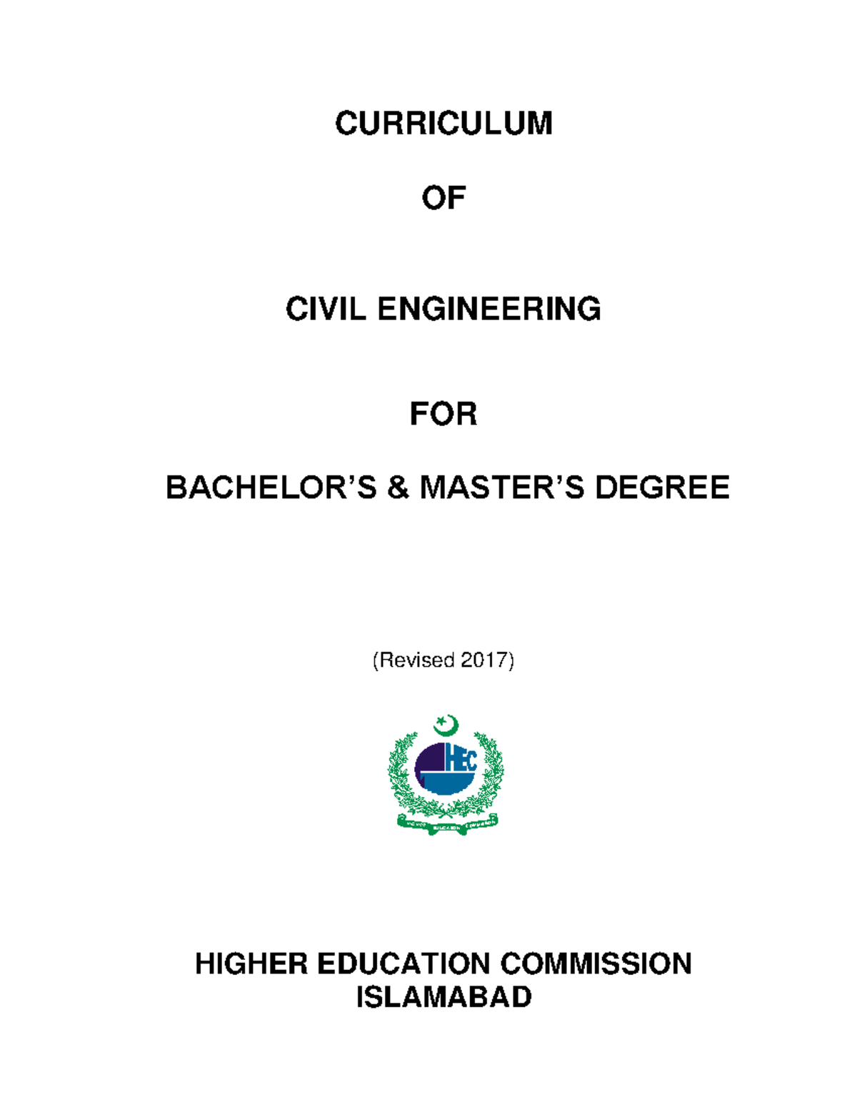 Civil- Engineering - HIG HER EDUC ATIO N COMMISSION CURRICULUM OF CIVIL ...