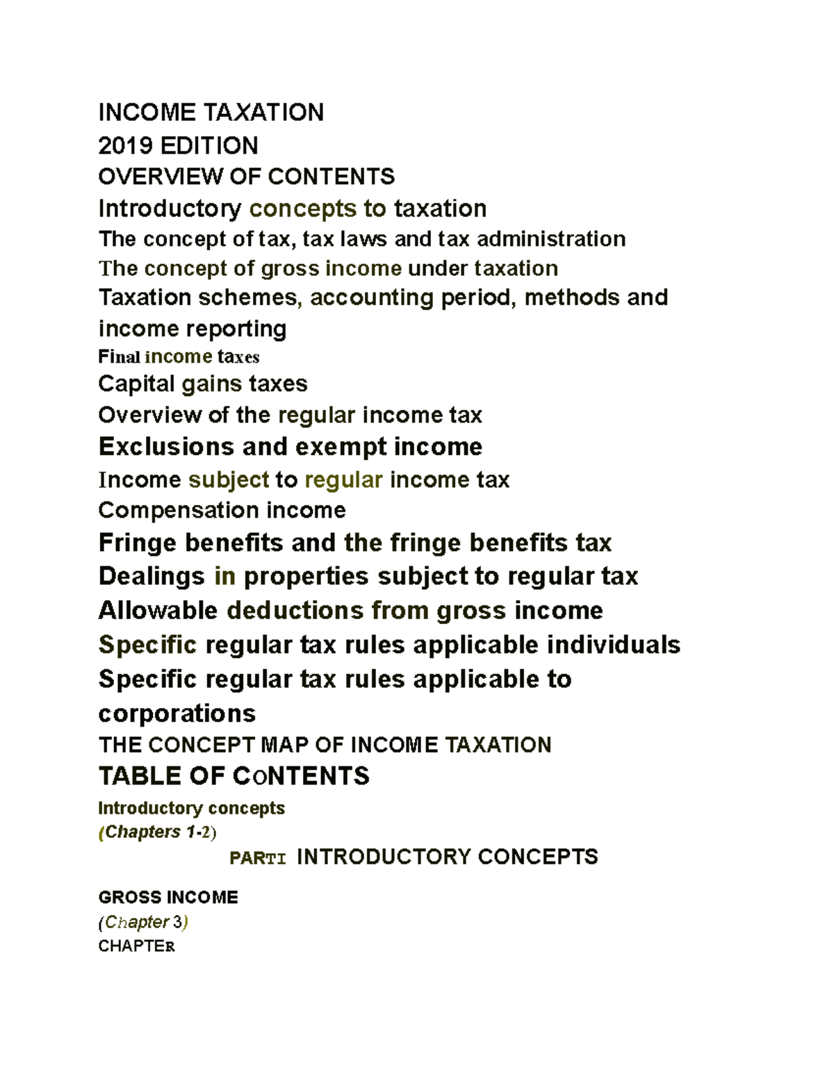 1 Introduction to Taxation ano ba - INCOME TA X ATION 2019 EDITION ...