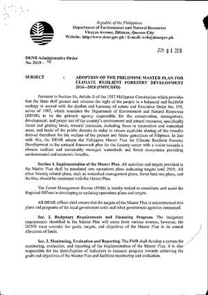 AO 10-2017 - Amendment OF DENR Manual OF Authorities FOR Technical ...