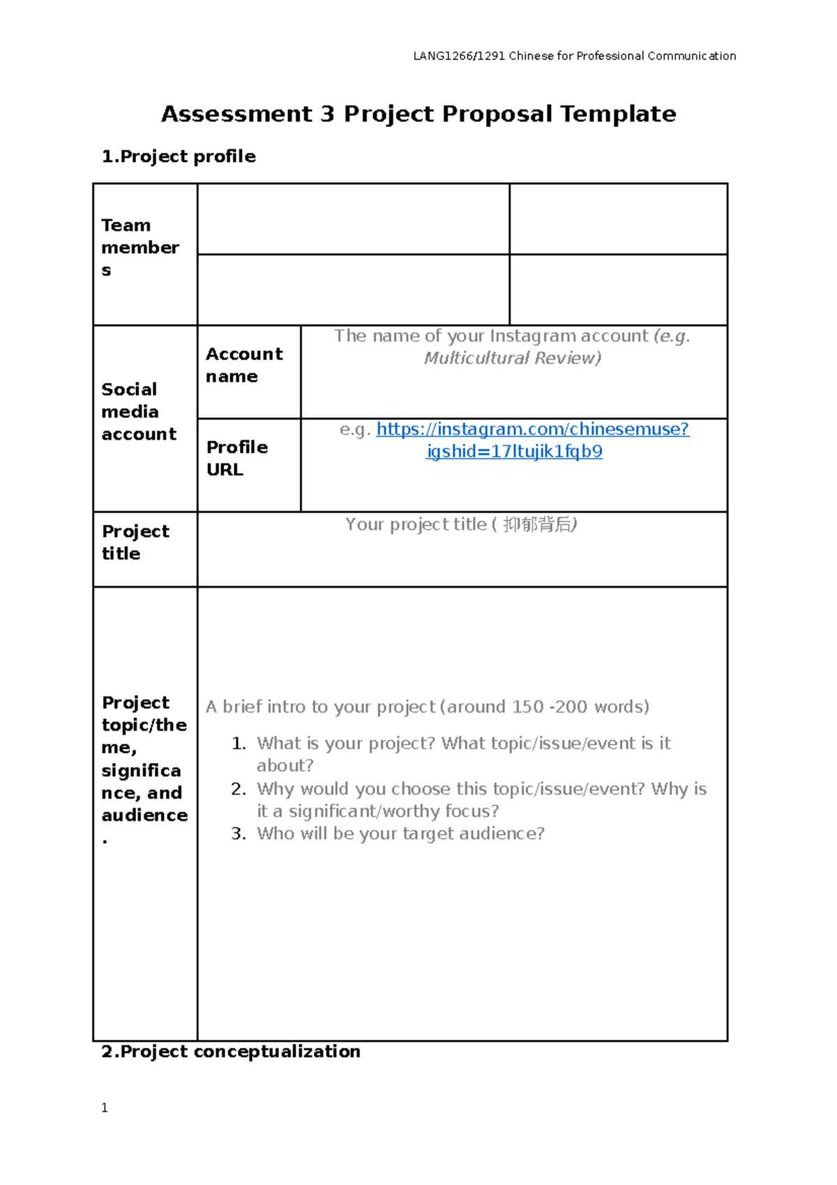Assign 3 - Proposal Template - Assessment 3 Project Proposal Template 1 ...