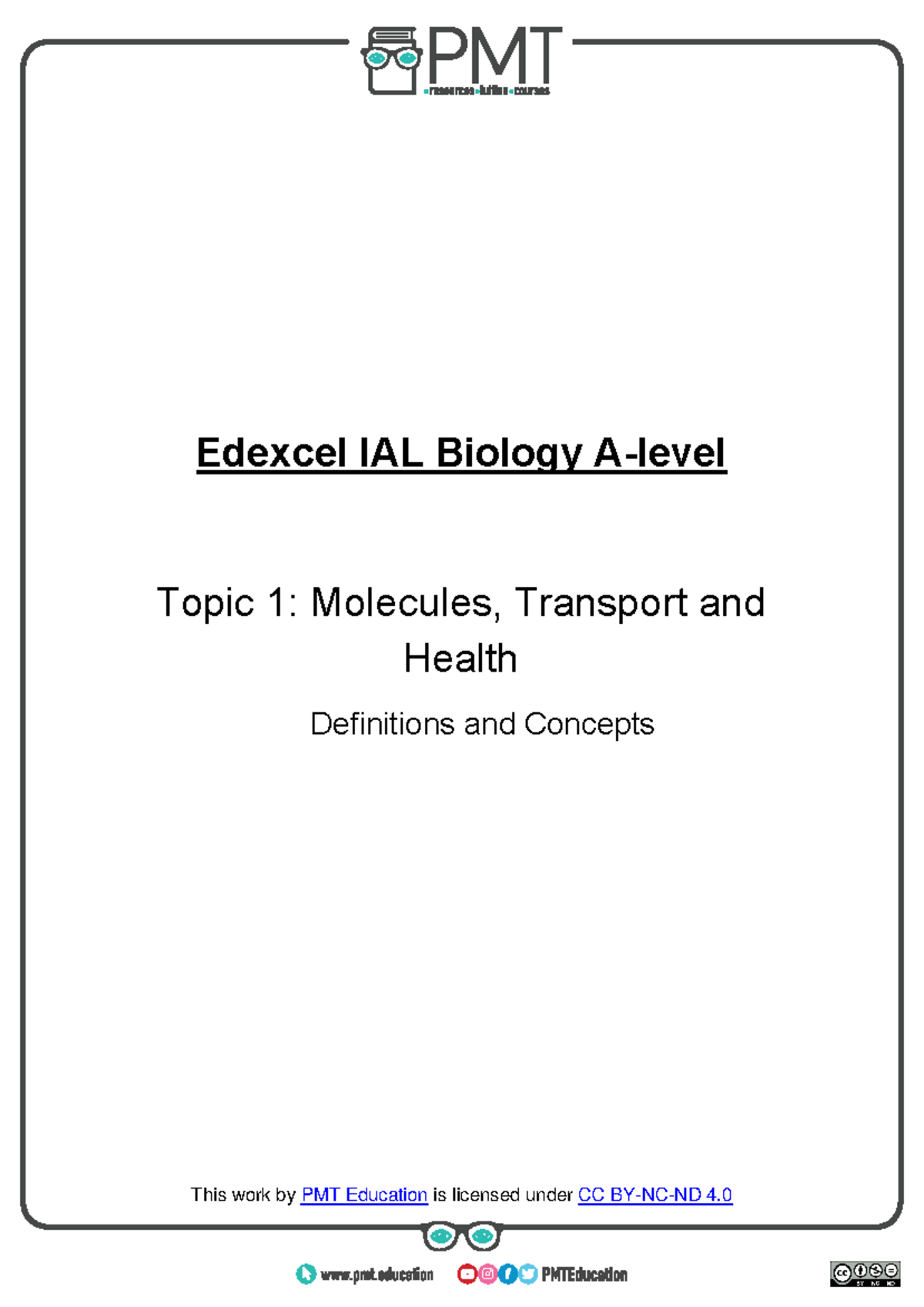 1. Molecules, transport and health - bit/pmt-edu-cc bit/pmt-cc Edexcel ...
