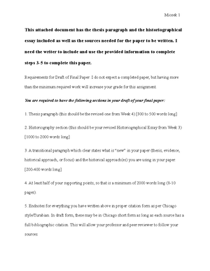 Proposal - HIST 495 - Sean P. Miosek Student of History University of ...