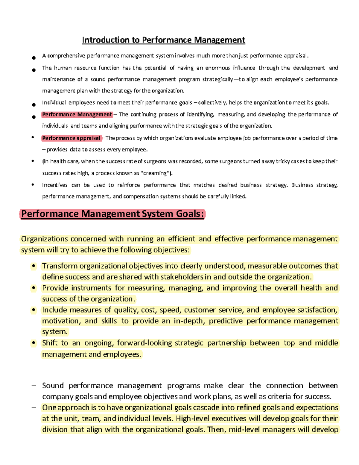 Ch 8 Performance Management - Introduction to Performance Management • A comprehensive ...