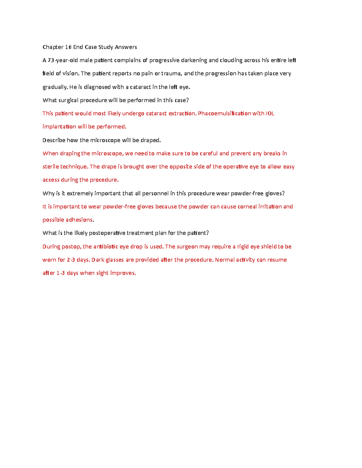 Chapter 16 end case study answers - Chapter 16 End Case Study Answers A ...