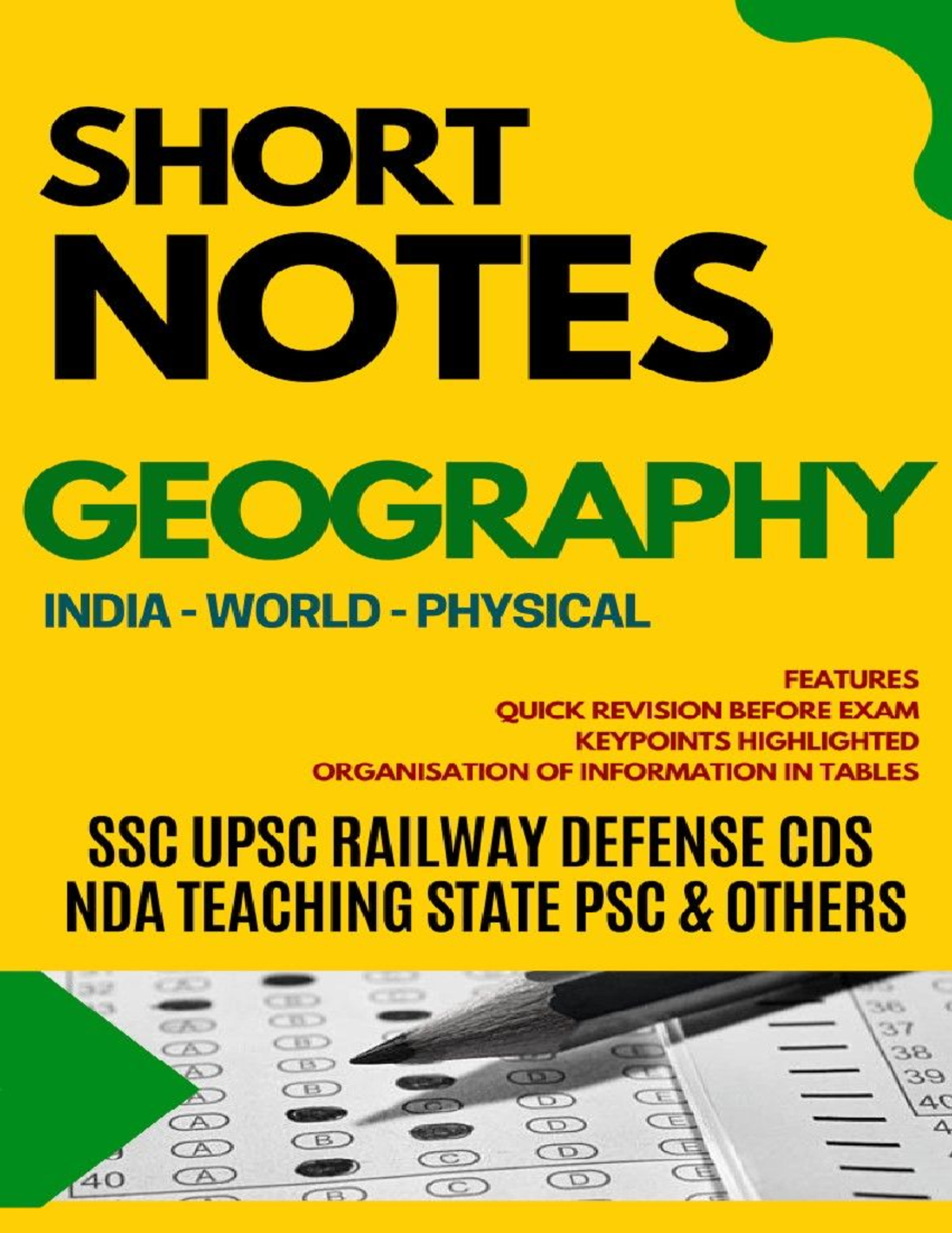 Short Notes Geography General Knowledge Series FOR ALL Competitive ...