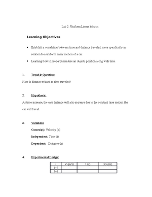 PHY112L Lab 9 Lenses - PHY-112L - GCU - Studocu
