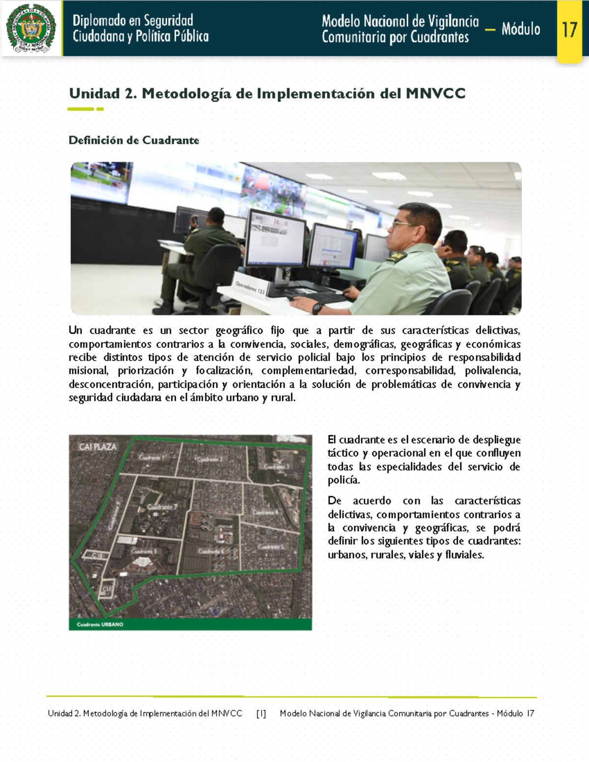Unidad 2 - salud policial - Unidad 2. Metodología de Implementación del ...