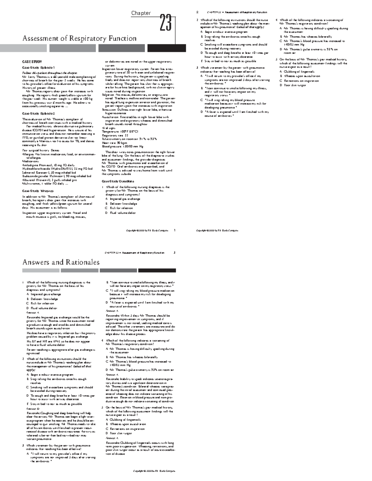 Hoffman Anc Ch23 Case Study 001-003 - Copyright © 2020 by F. Davis Company 1 Chapter 23 ...