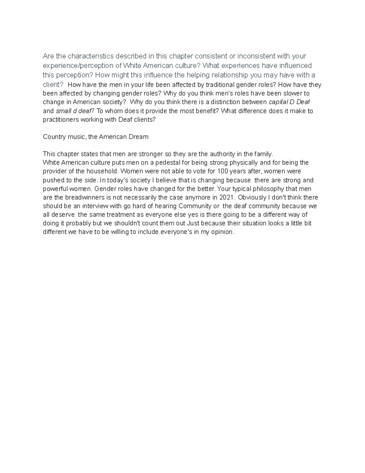 Are the characteristics described in this chapter consistent or ...