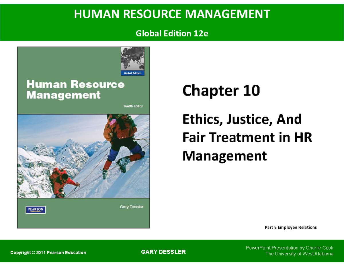 Ppt 10 - GARY DESSLER HUMAN RESOURCE MANAGEMENT Global Edition 12e ...