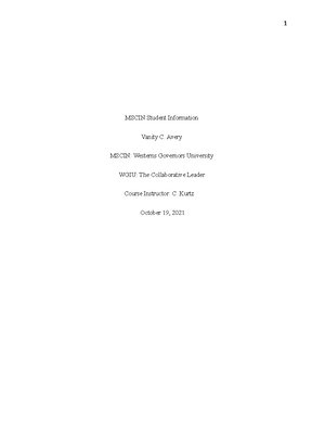 D188 Task 1, WGU - D 188 - WGU - Studocu