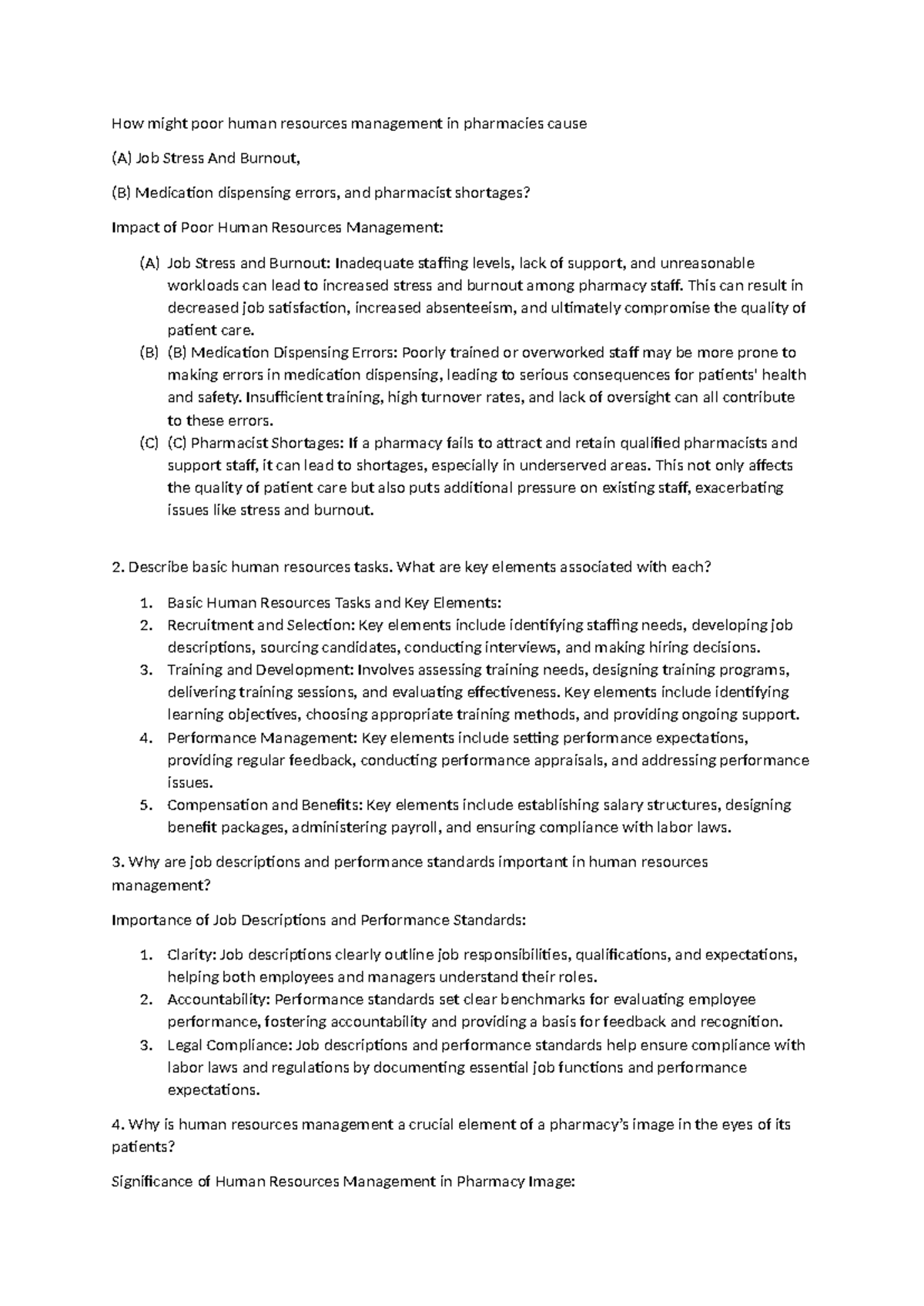 5 management system - How might poor human resources management in ...