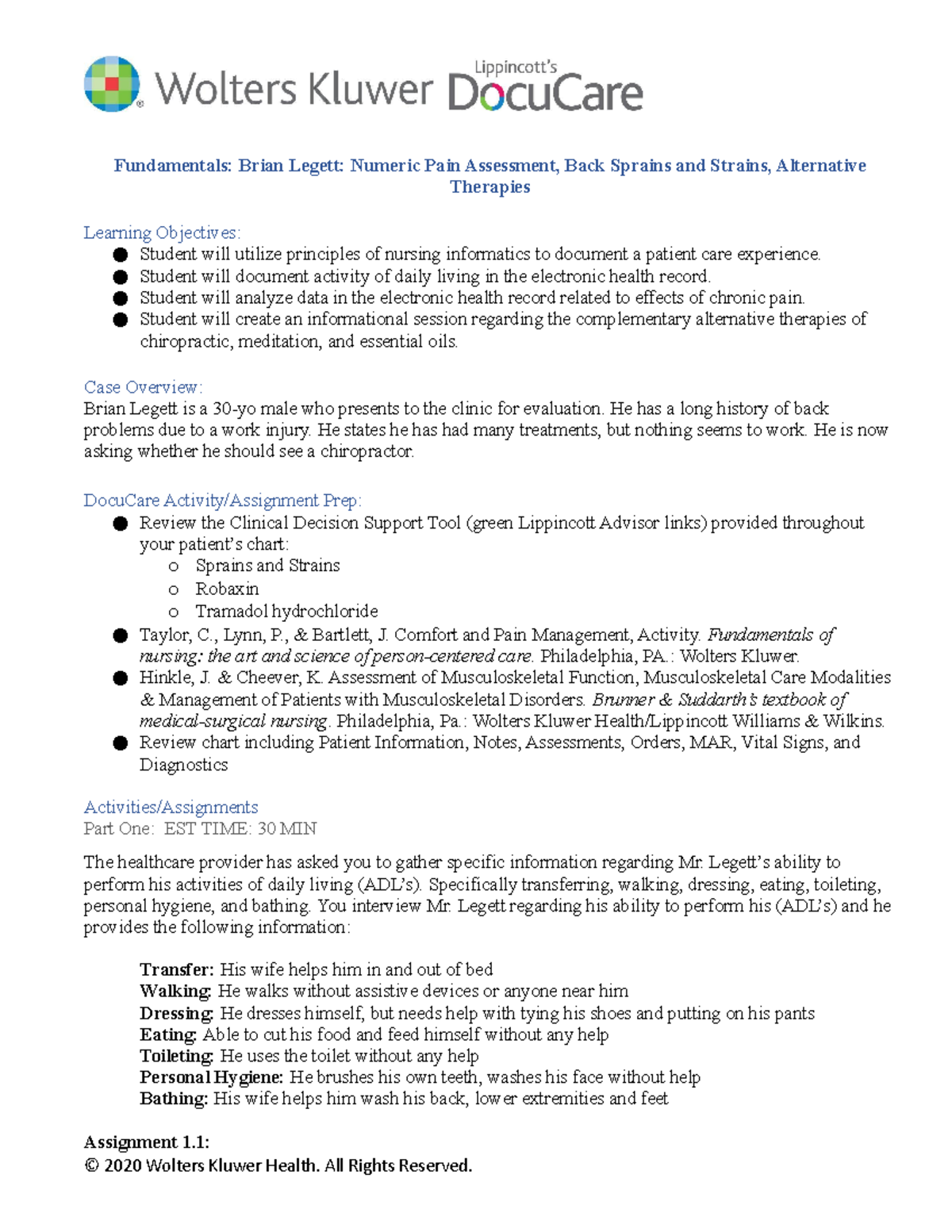 Brian Legett - Docucare Assignment - Fundamentals: Brian Legett ...