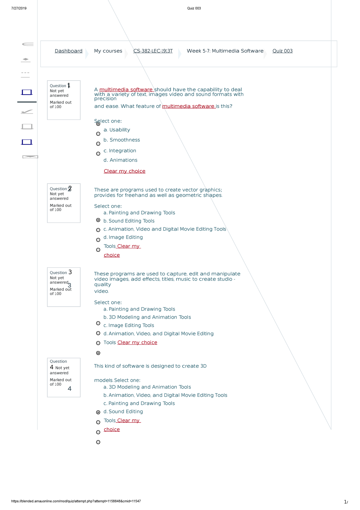 Multimedia 1 - 7/27/2019 Quiz 003 - Studocu