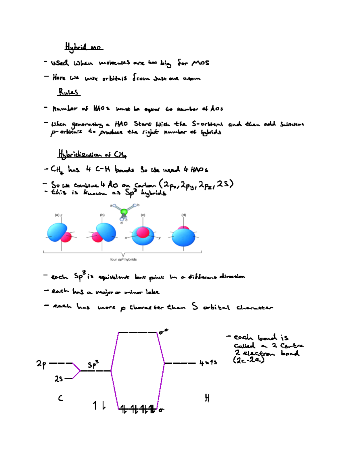 Lecture 14 - hybrid molecular orbitals - Hybrid no Used when molecules ...