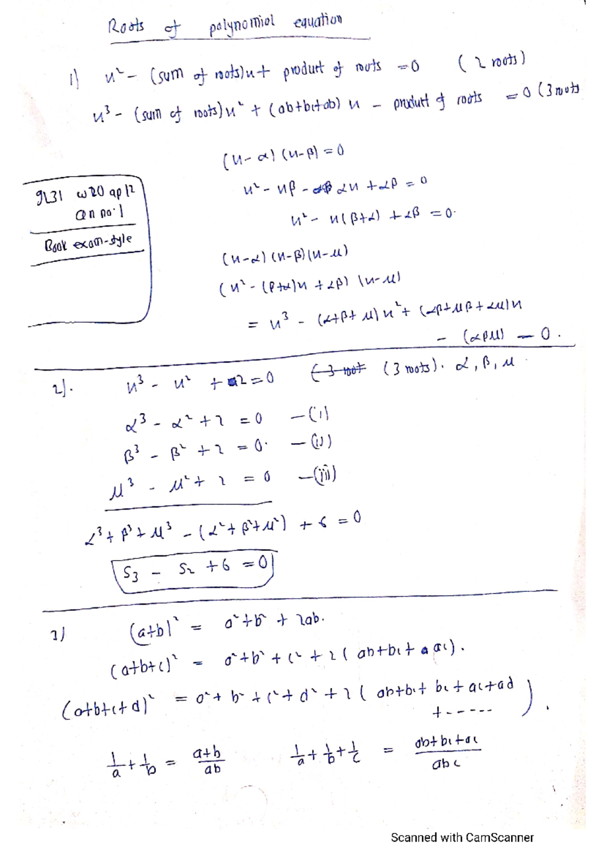 A level further maths ( Year 1 only ) notes - Roots of palynomial ...