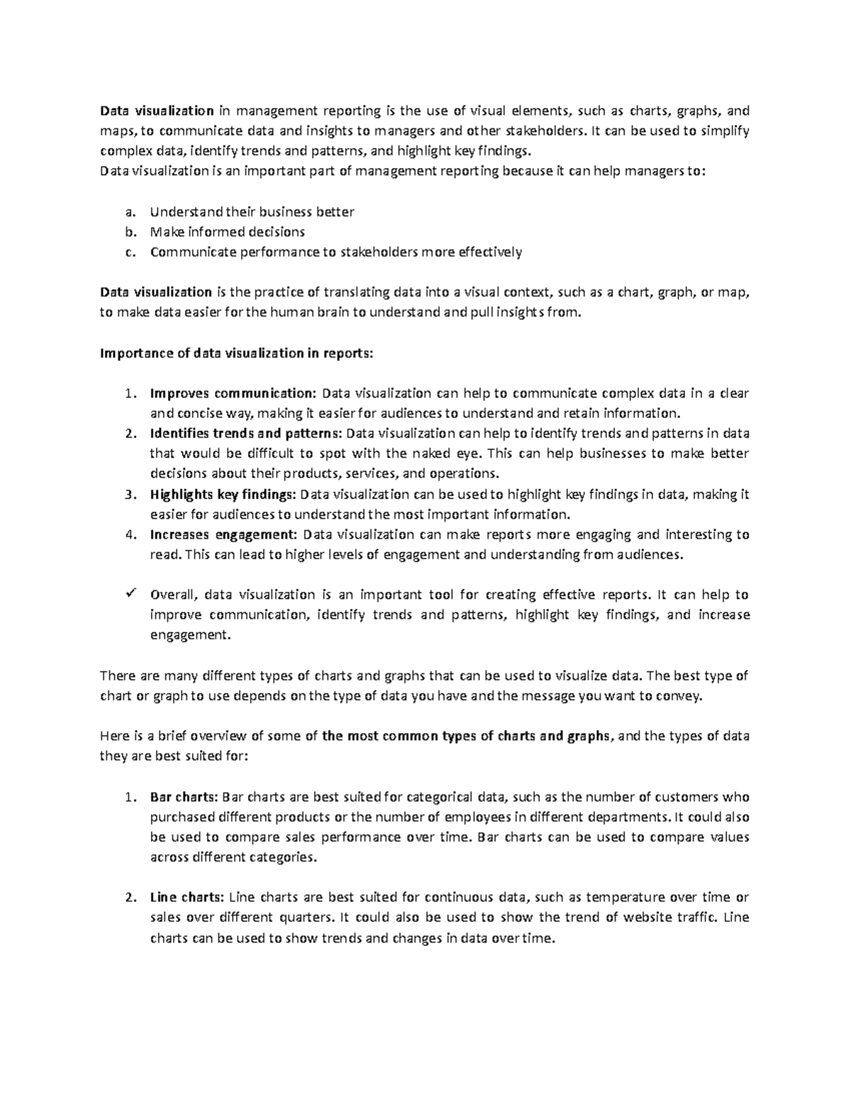 Data Visualization - NOTES - Data visualization in management reporting ...