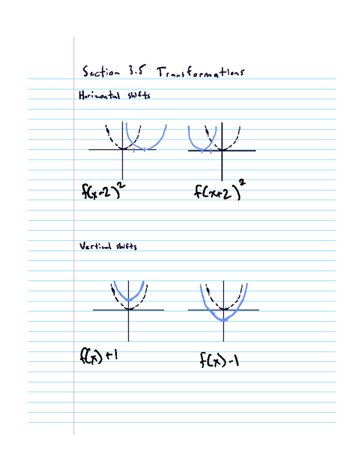 Transformations - Scott Hader - Section 3 Transformations Horizontal ...