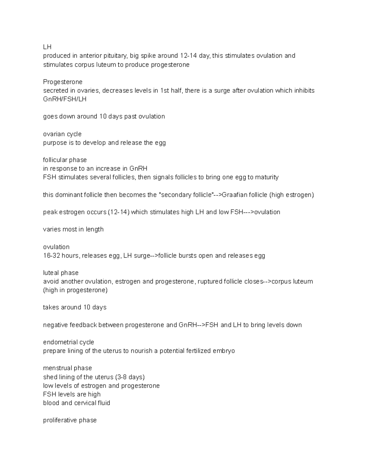 W66 - sociology of gender study guide - LH produced in anterior ...