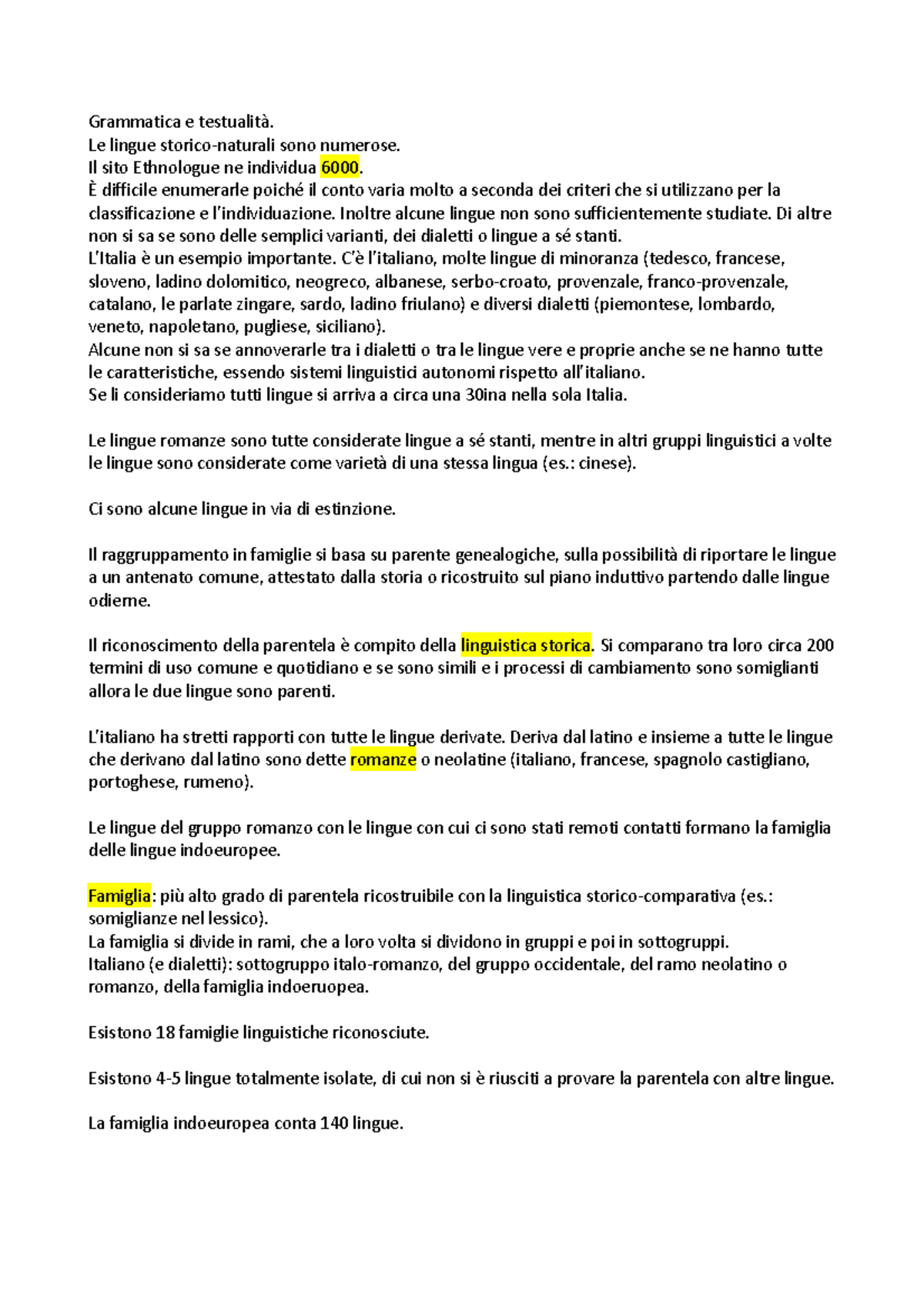 Grammatica e testualità - Grammatica e testualità. Le lingue storico ...