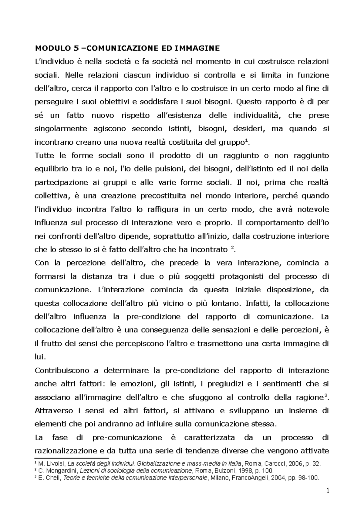 Modulo 5 comunicazione ed immagine - MODULO 5 –COMUNICAZIONE ED ...