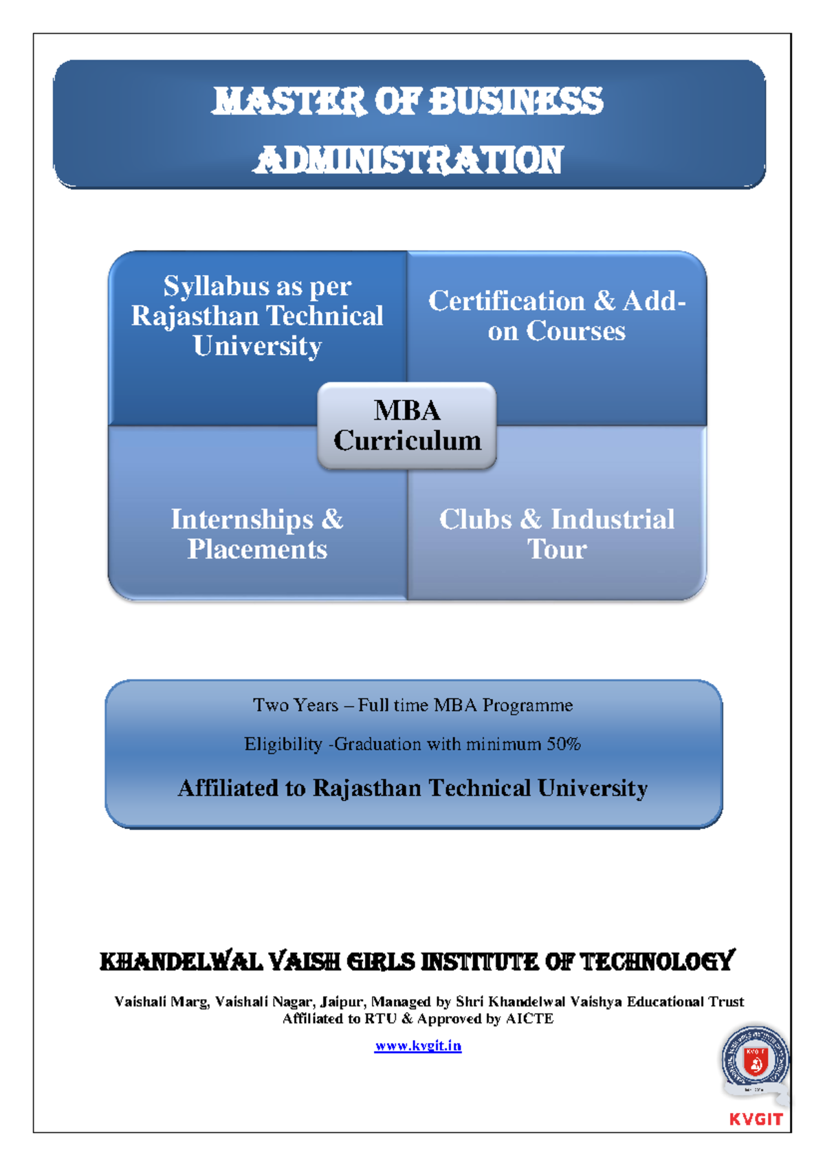 MBA (Booklet)2023 - ngggf - Khandelwal Vaish Girls Institute of ...