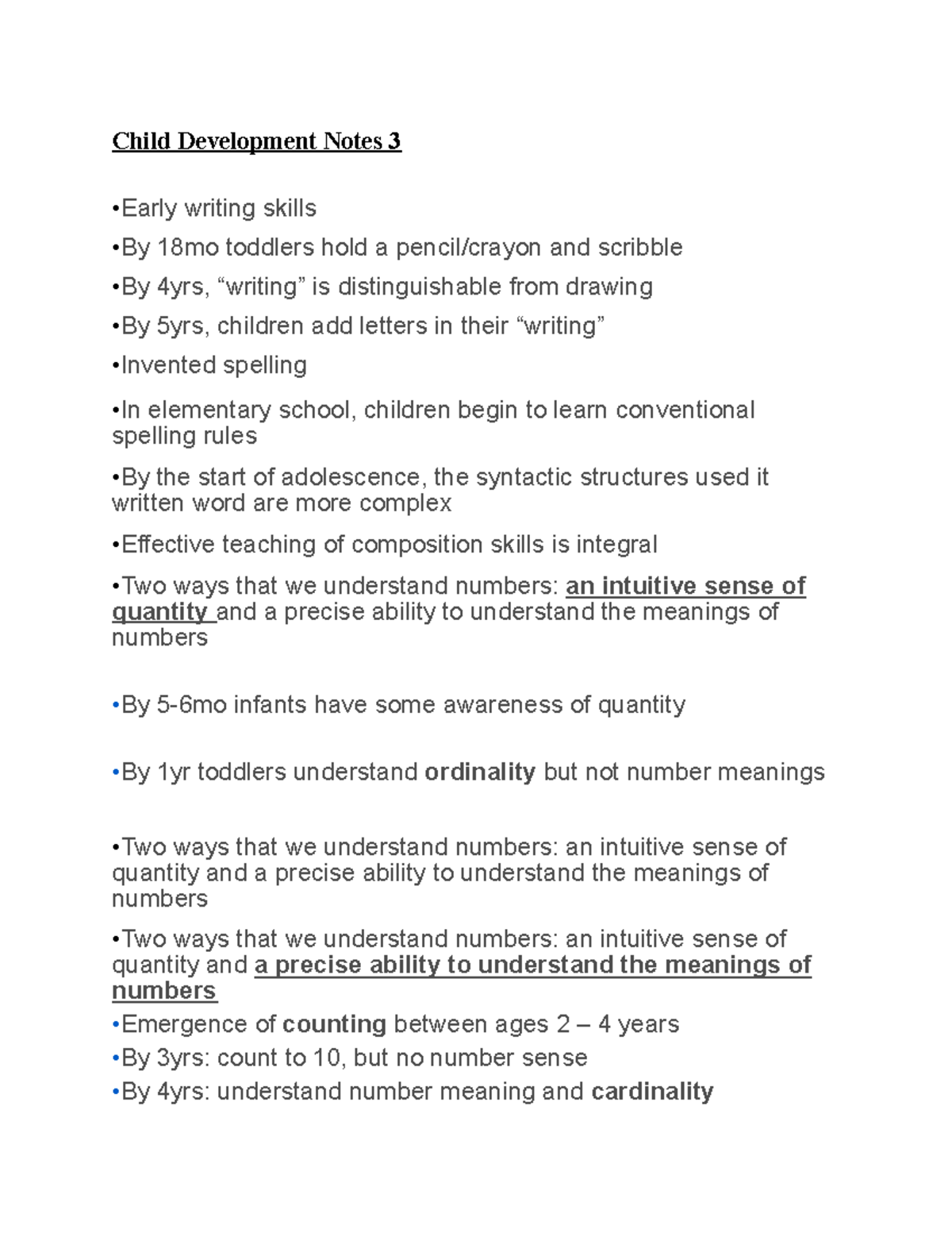 Child Development Notes 3 - , that intelligence is fixed and ...