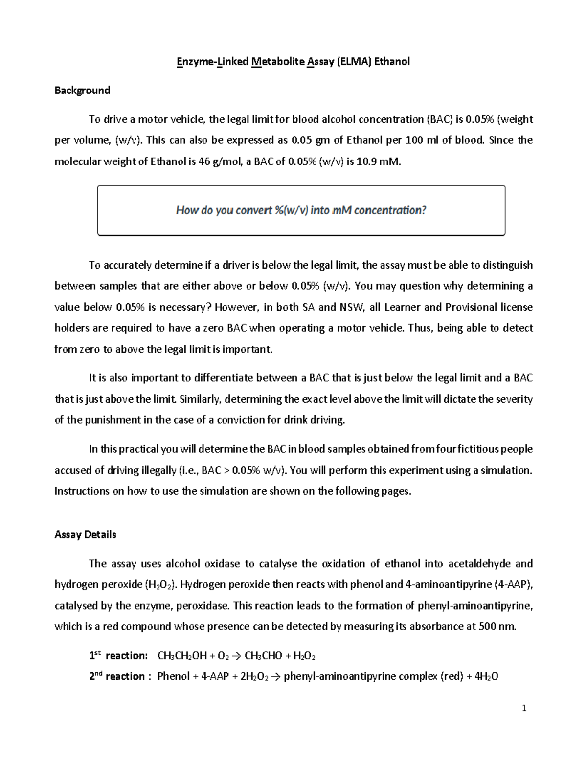 ELMA Practical Information and Instructions for Lab Archives - Enzyme ...