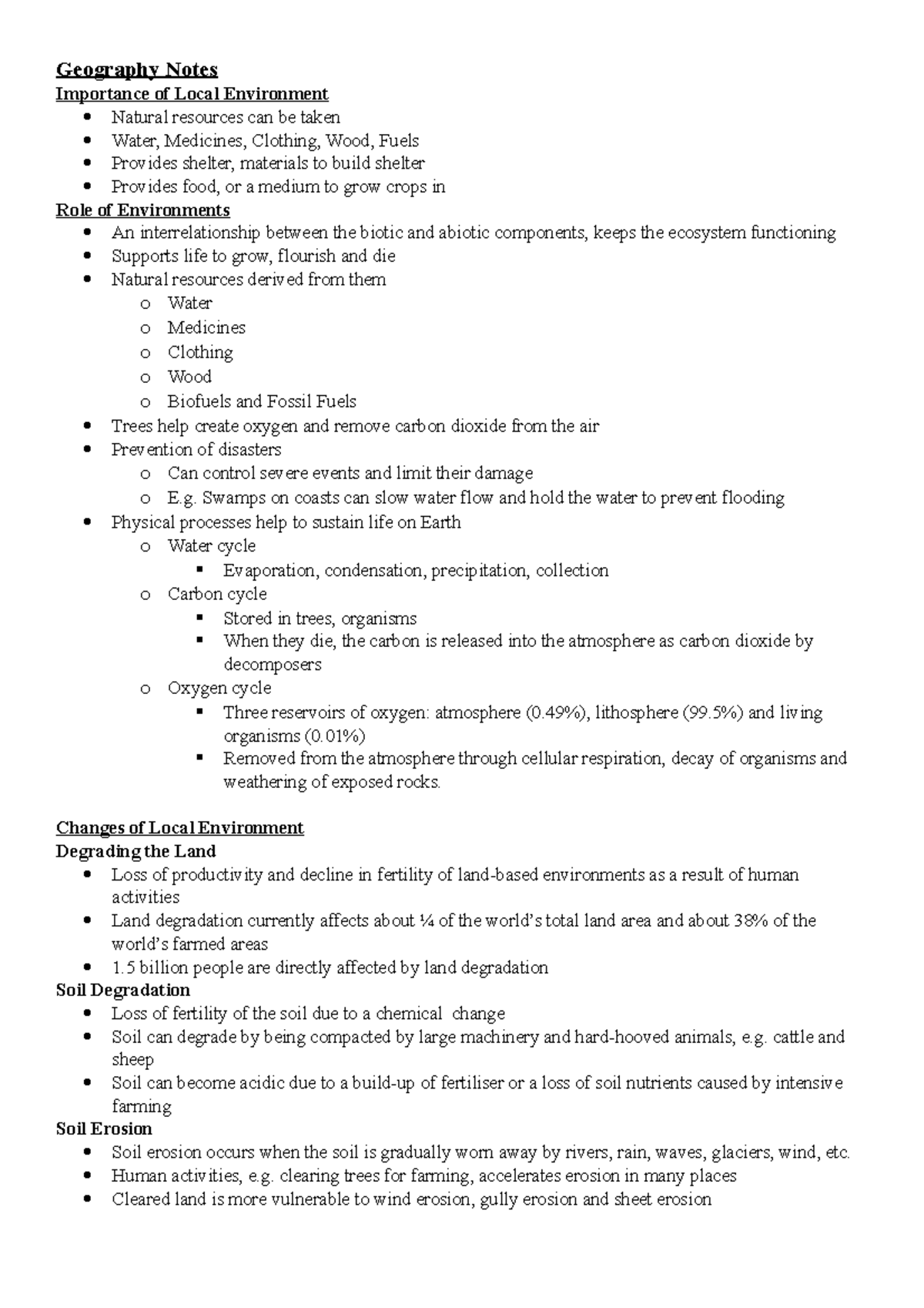 Geography Notes foR SCHOOLgeography for schoool notes - Geography Notes ...