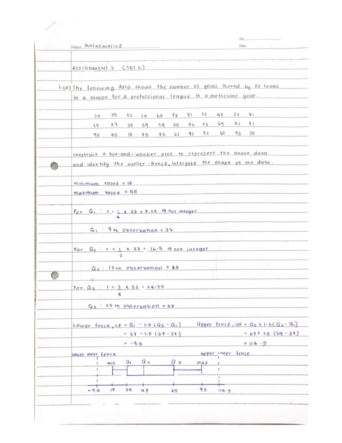 Lower inner fence - Applied Chemistry - Studocu