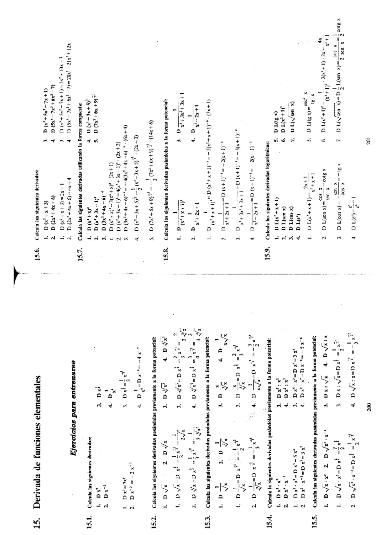 Derivades - practicar derivadas - lx ^¡x + lilE eie > F¡ il ¡. aá n rf ...