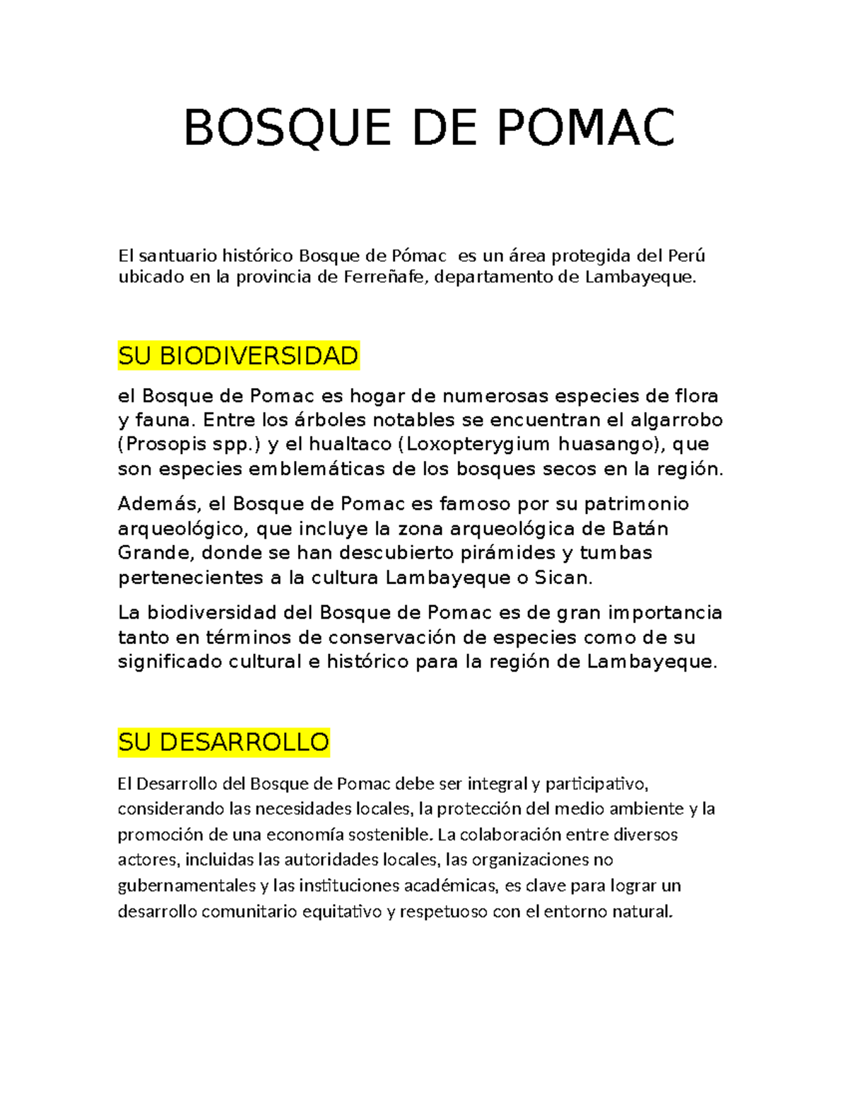 Bosque de pomac - BOSQUE DE POMAC El santuario histórico Bosque de ...