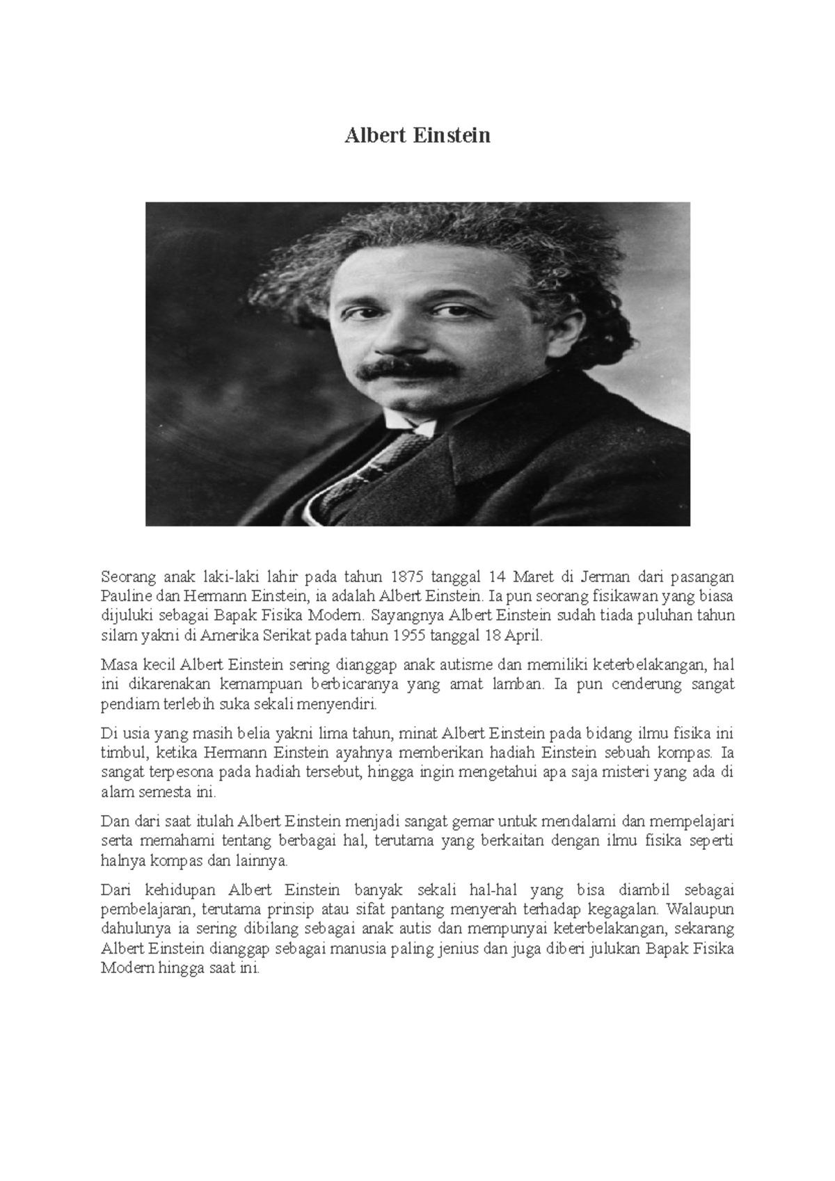 Albert Einstein - Ia pun seorang fisikawan yang biasa dijuluki sebagai ...