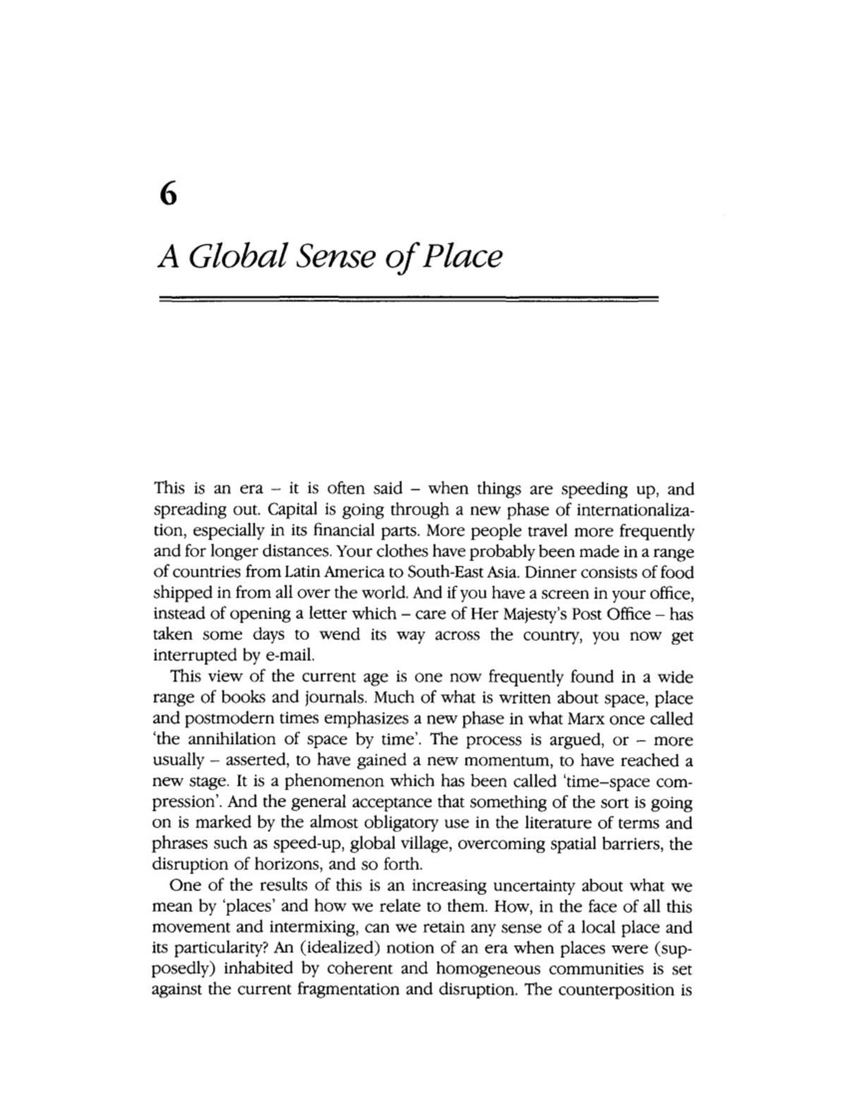 A Chicago Sample Paper 2019 March - 6 A Global Sense of Place This is ...